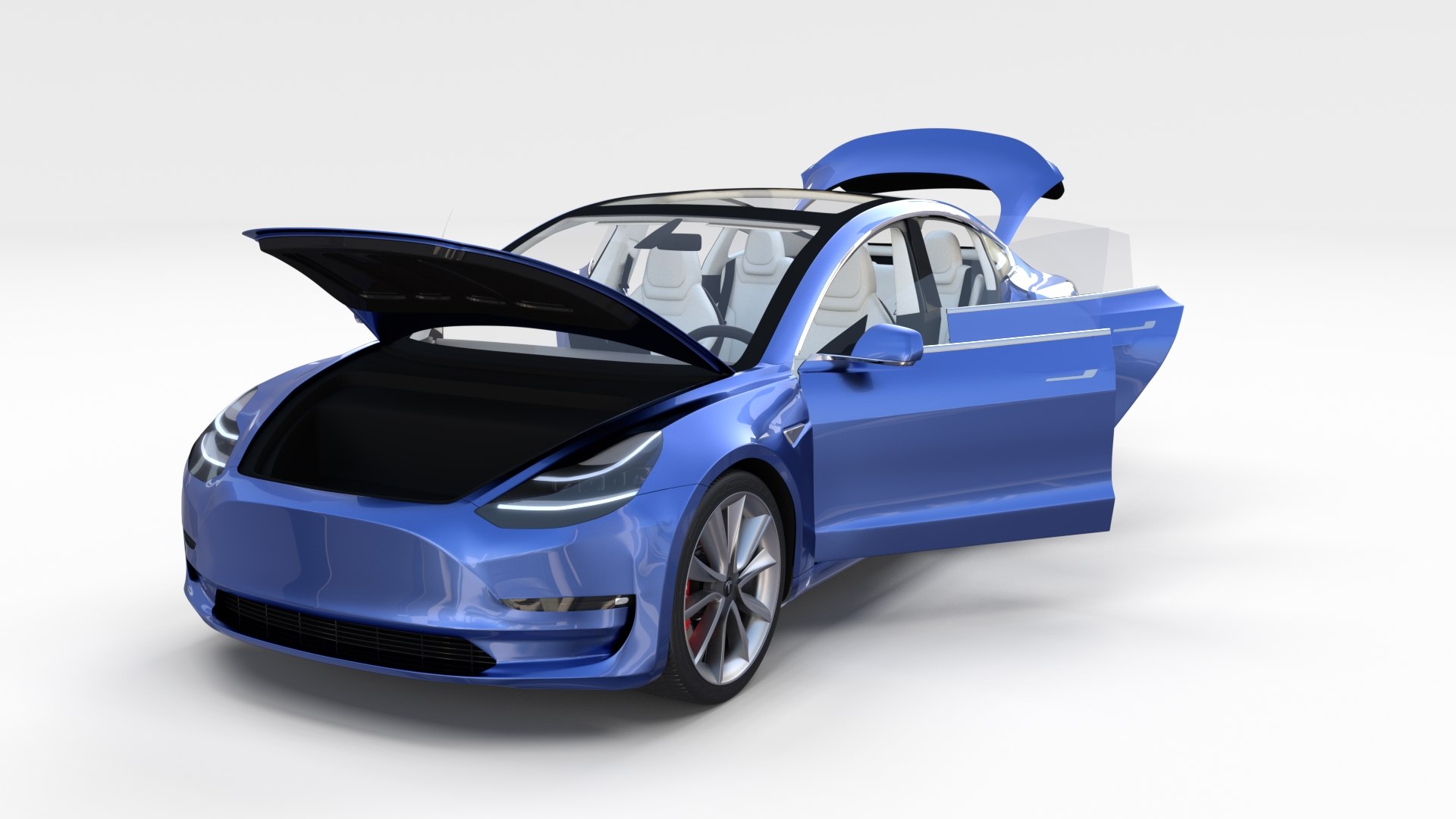 Pack 3 Tesla Interior 3D Model - TurboSquid 1154198