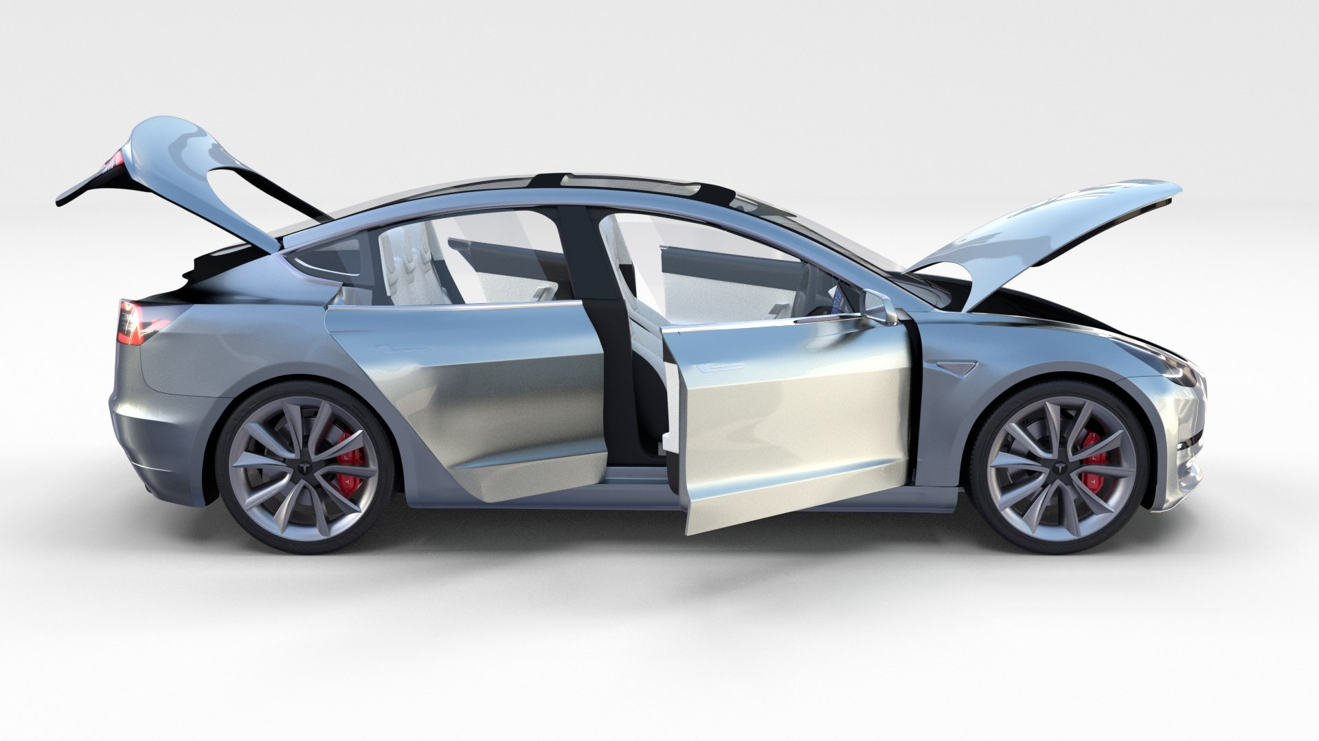 Pack 3 Tesla Interior 3D Model - TurboSquid 1154198