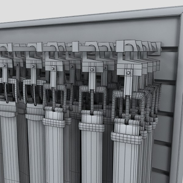 3d belt rack display model