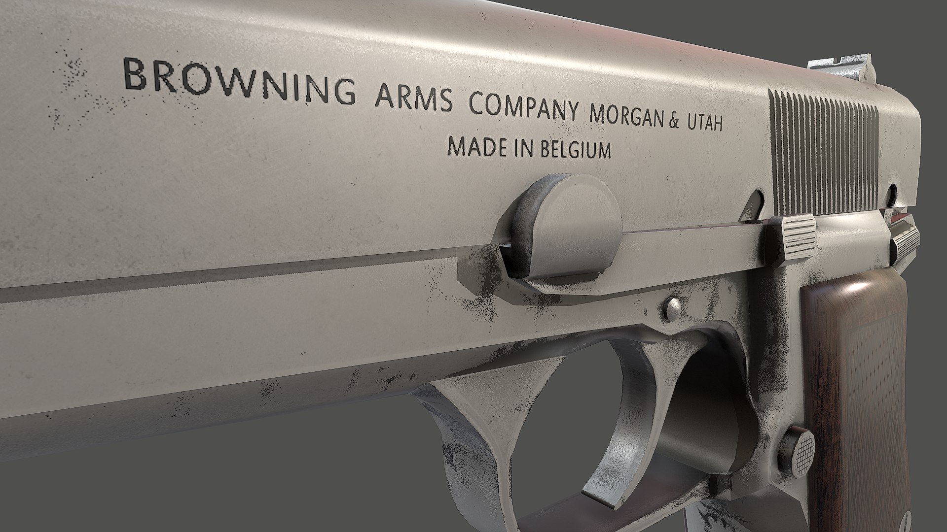 3D Pistol Browning Model - TurboSquid 1421465