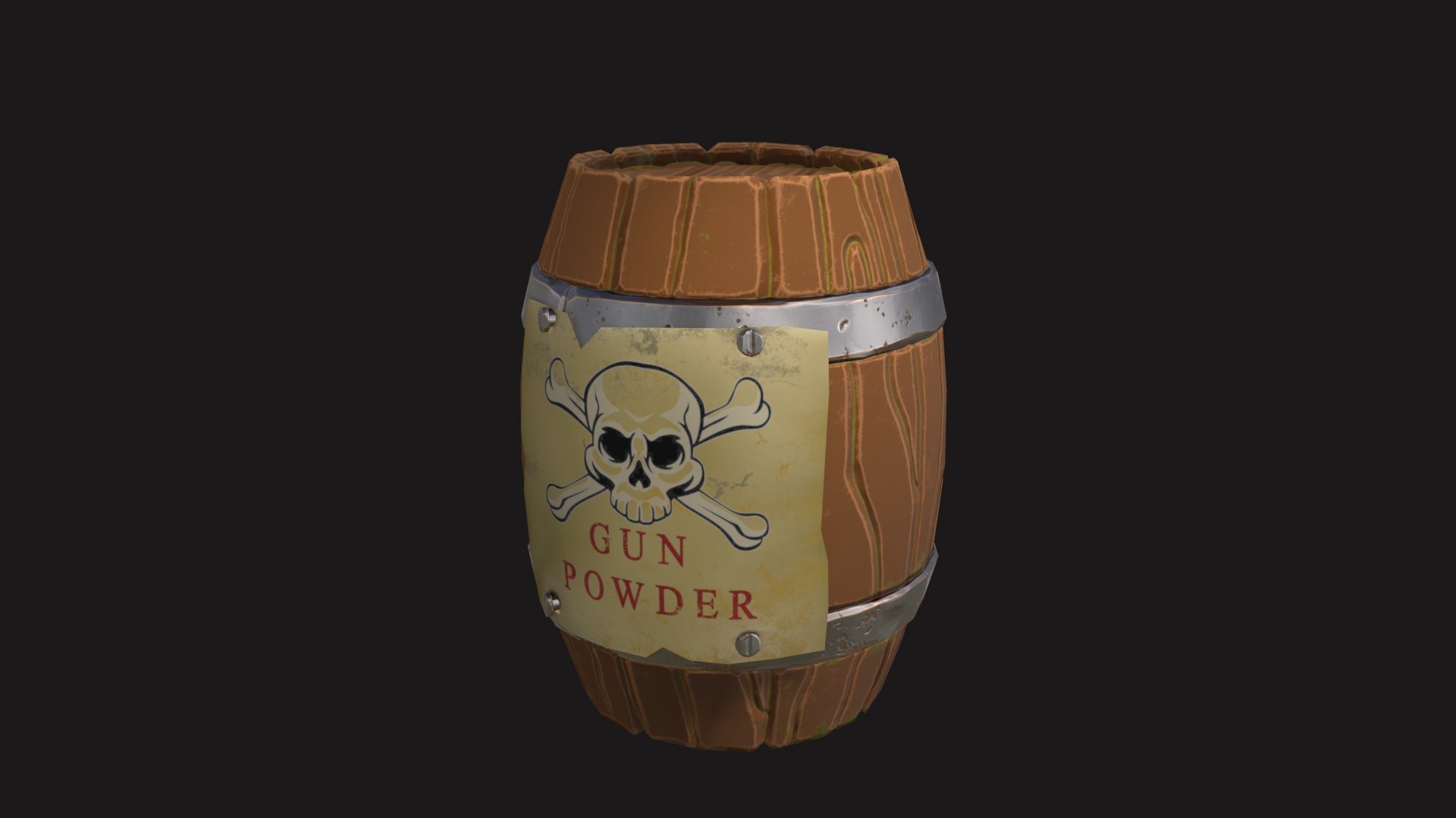 Gunpowder Barrel 3D Model - TurboSquid 2238818