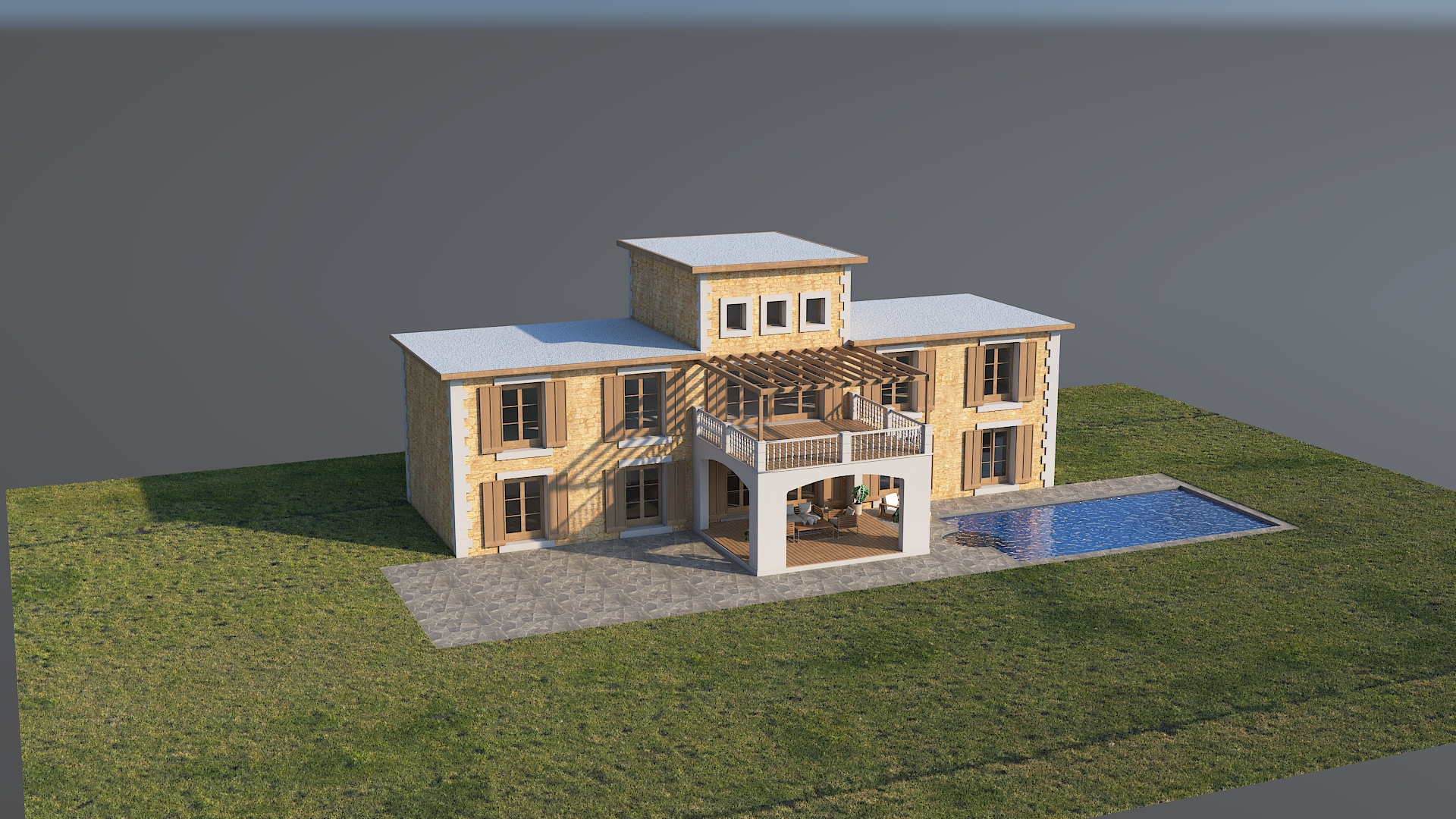 Tuscan Teracce 3D Model - TurboSquid 2206154