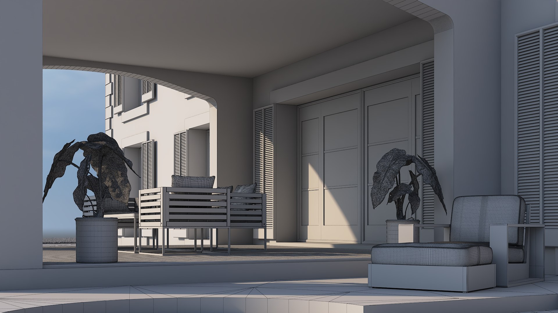 Tuscan Teracce 3D Model - TurboSquid 2206154