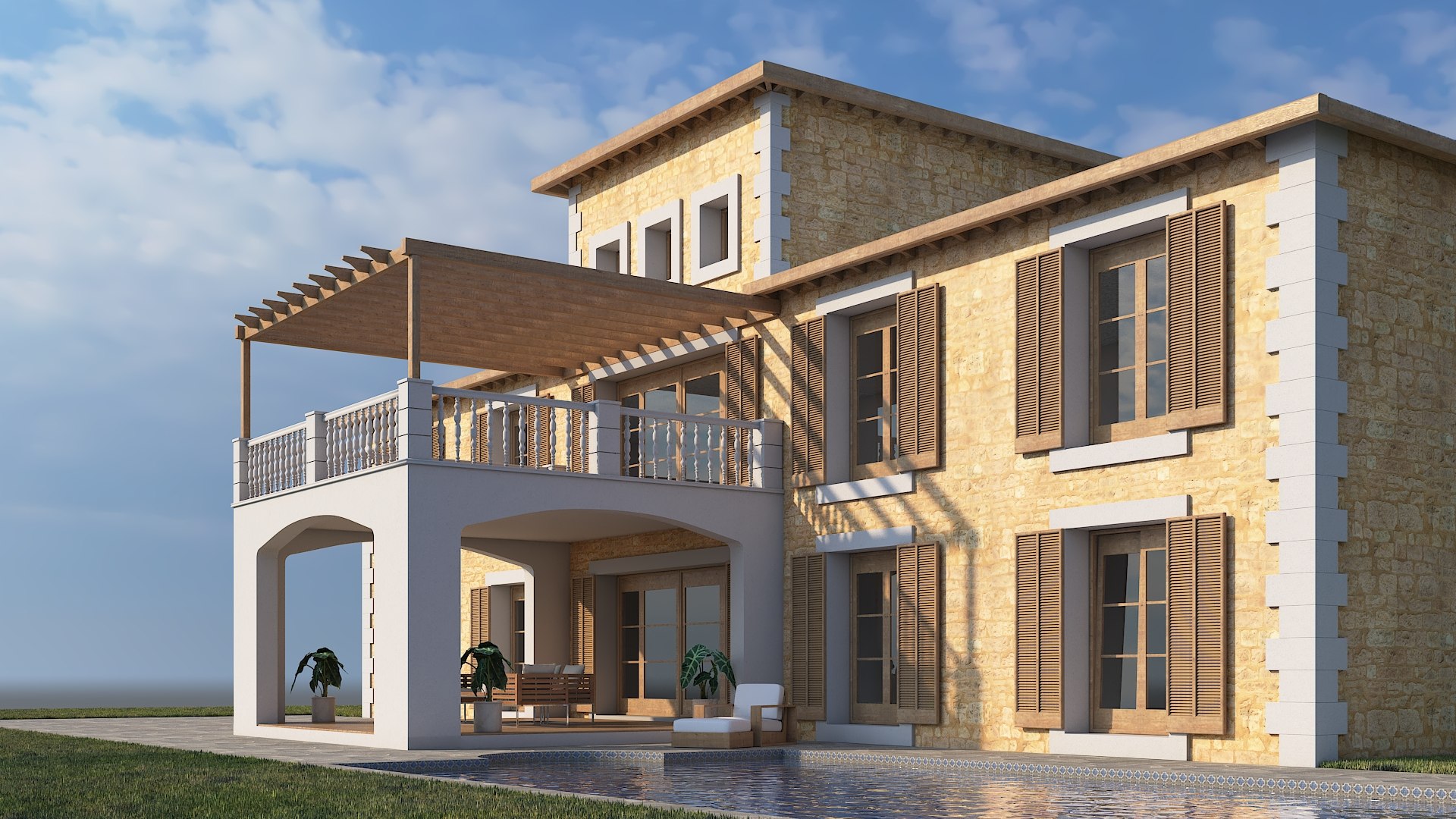 Tuscan Teracce 3D Model - TurboSquid 2206154