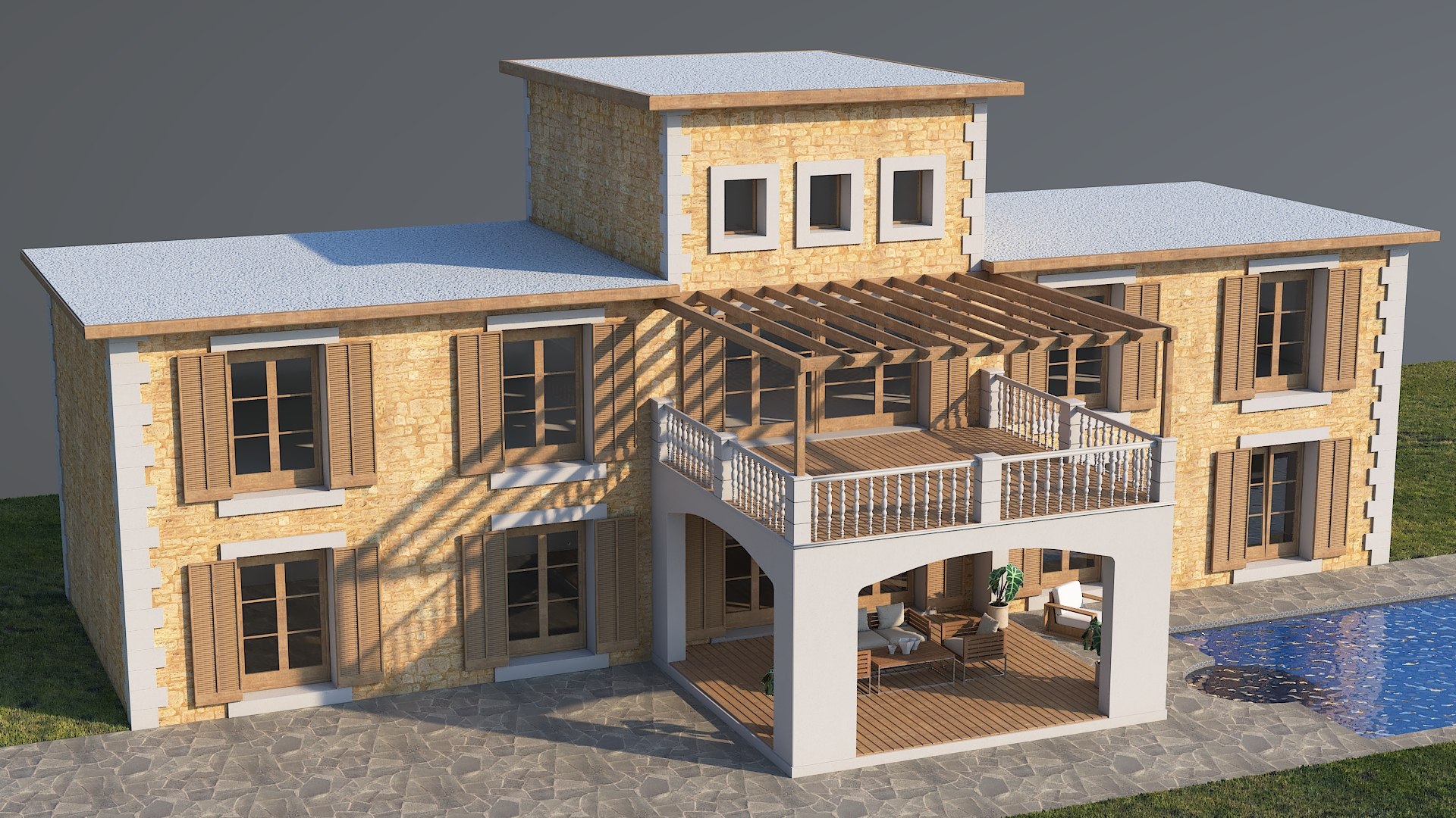 Tuscan Teracce 3D Model - TurboSquid 2206154