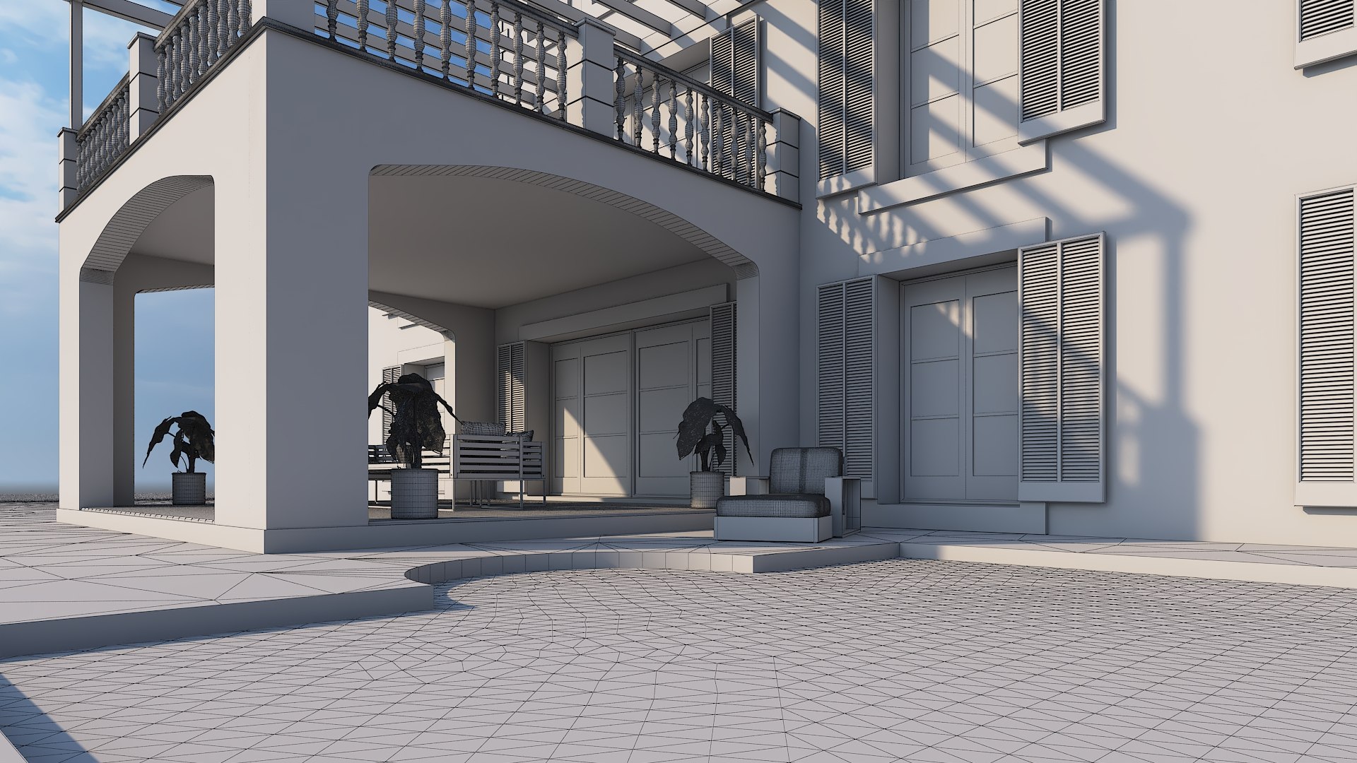 Tuscan Teracce 3D Model - TurboSquid 2206154