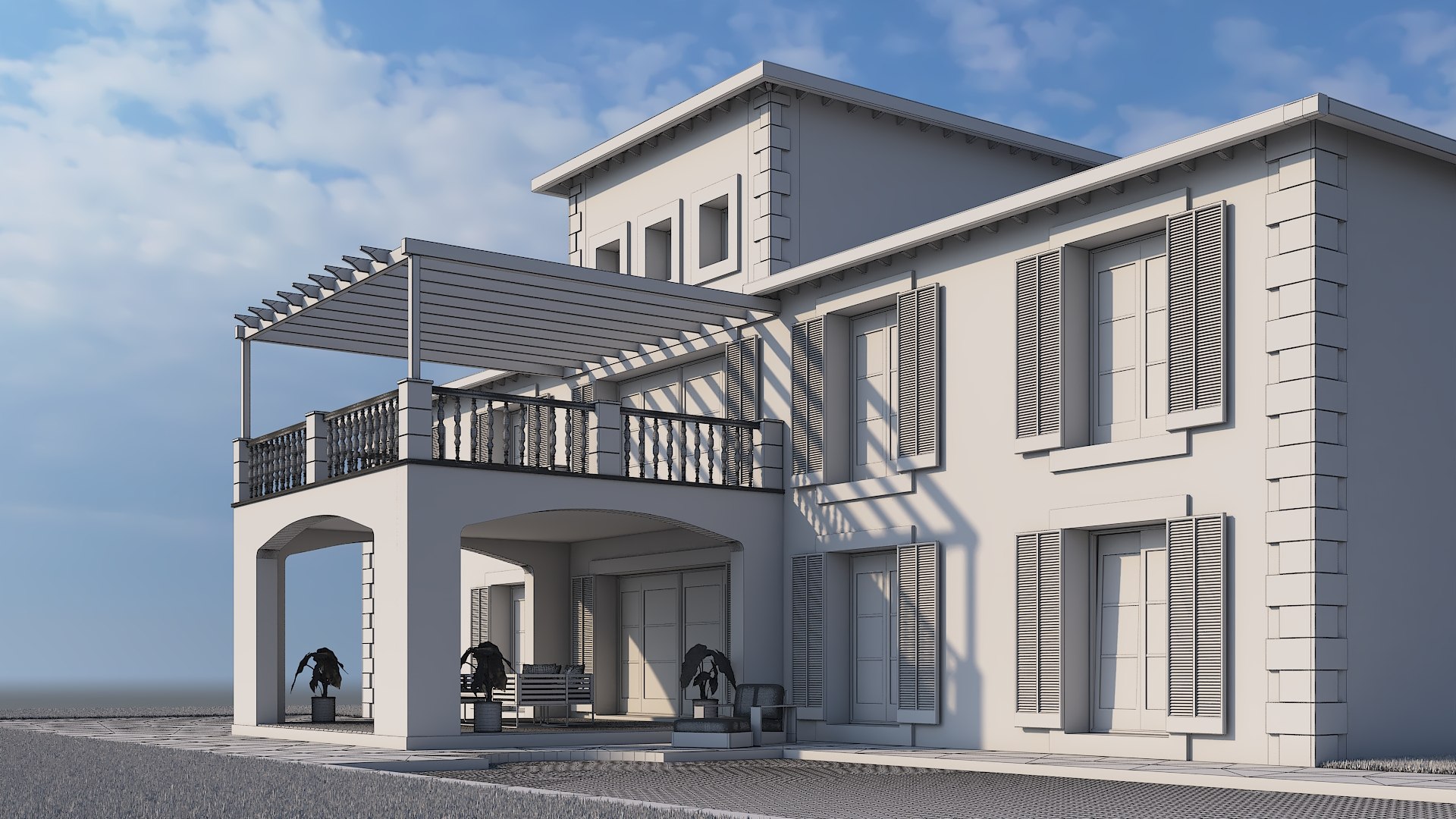 Tuscan Teracce 3D Model - TurboSquid 2206154