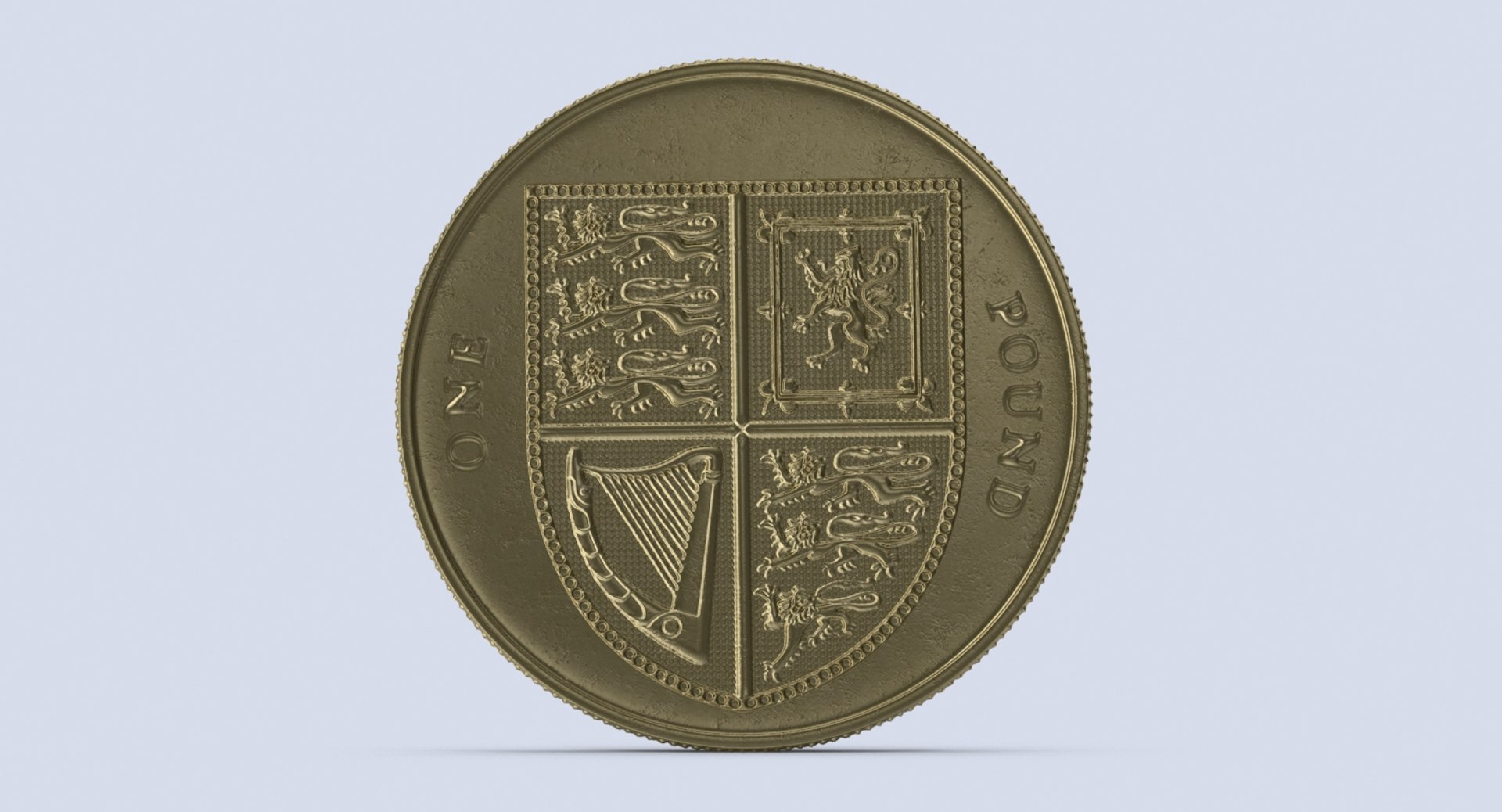 British Pound Coin 3d Model
