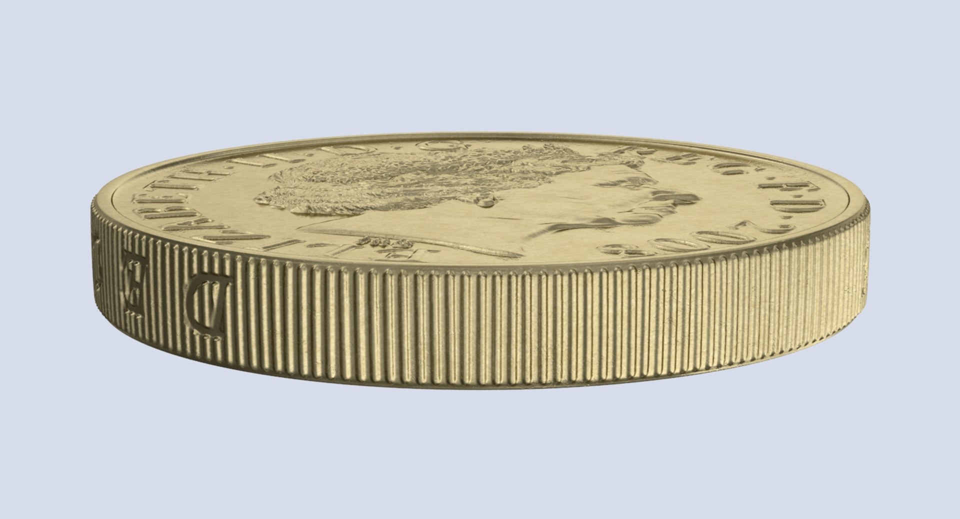 British Pound Coin 3d Model