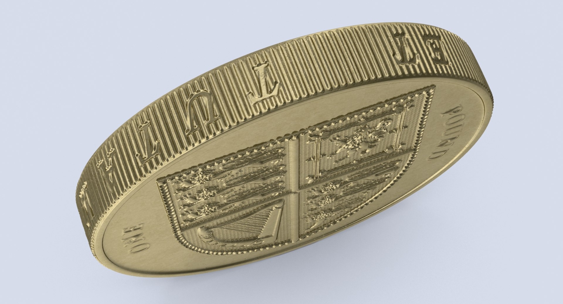 British Pound Coin 3d Model