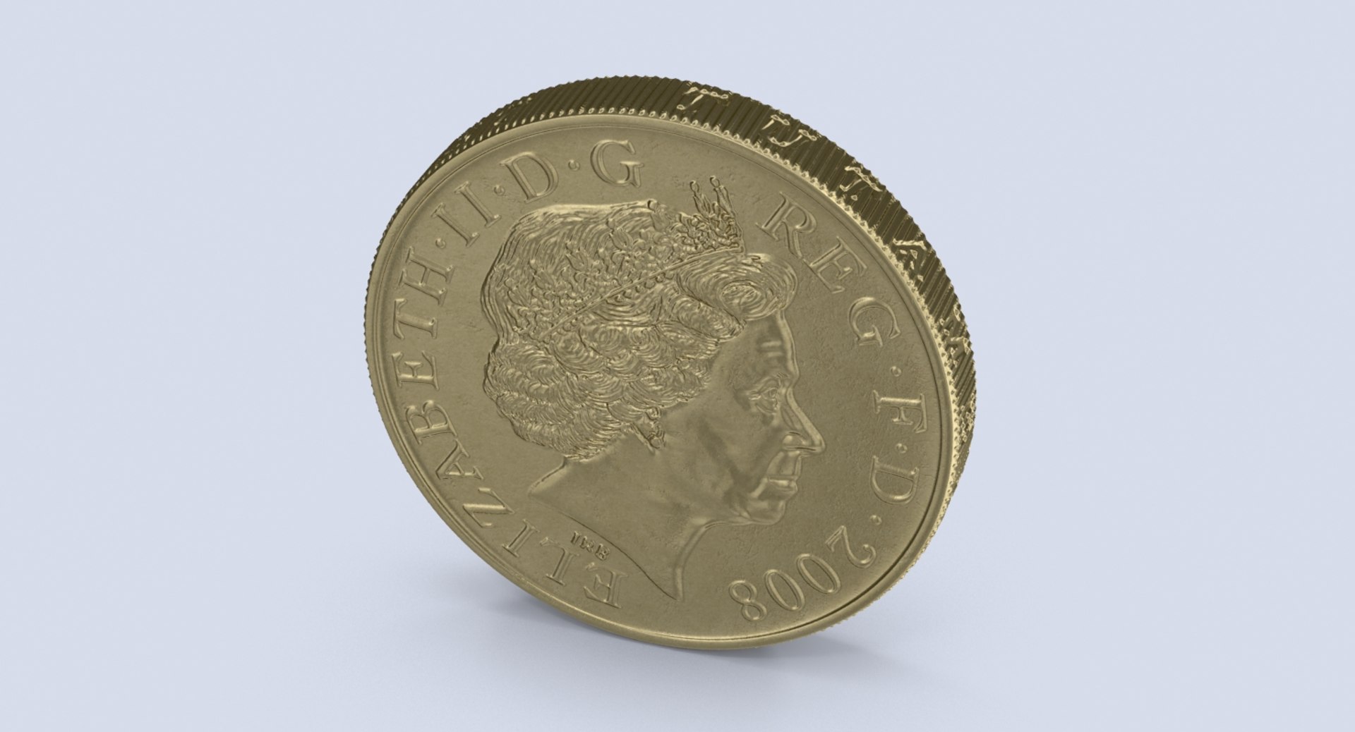 British Pound Coin 3d Model