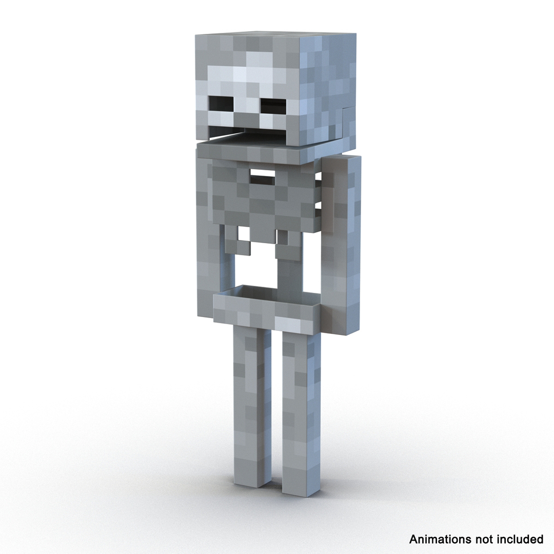 3D Model Minecraft Skeleton Rigged Modo - TurboSquid 1537617