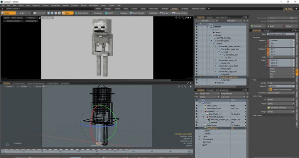 3D model minecraft skeleton rigged modo - TurboSquid 1537617