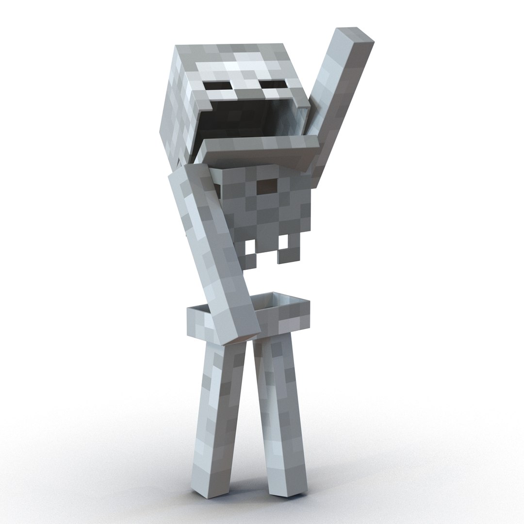 3D Model Minecraft Skeleton Rigged Modo - TurboSquid 1537617