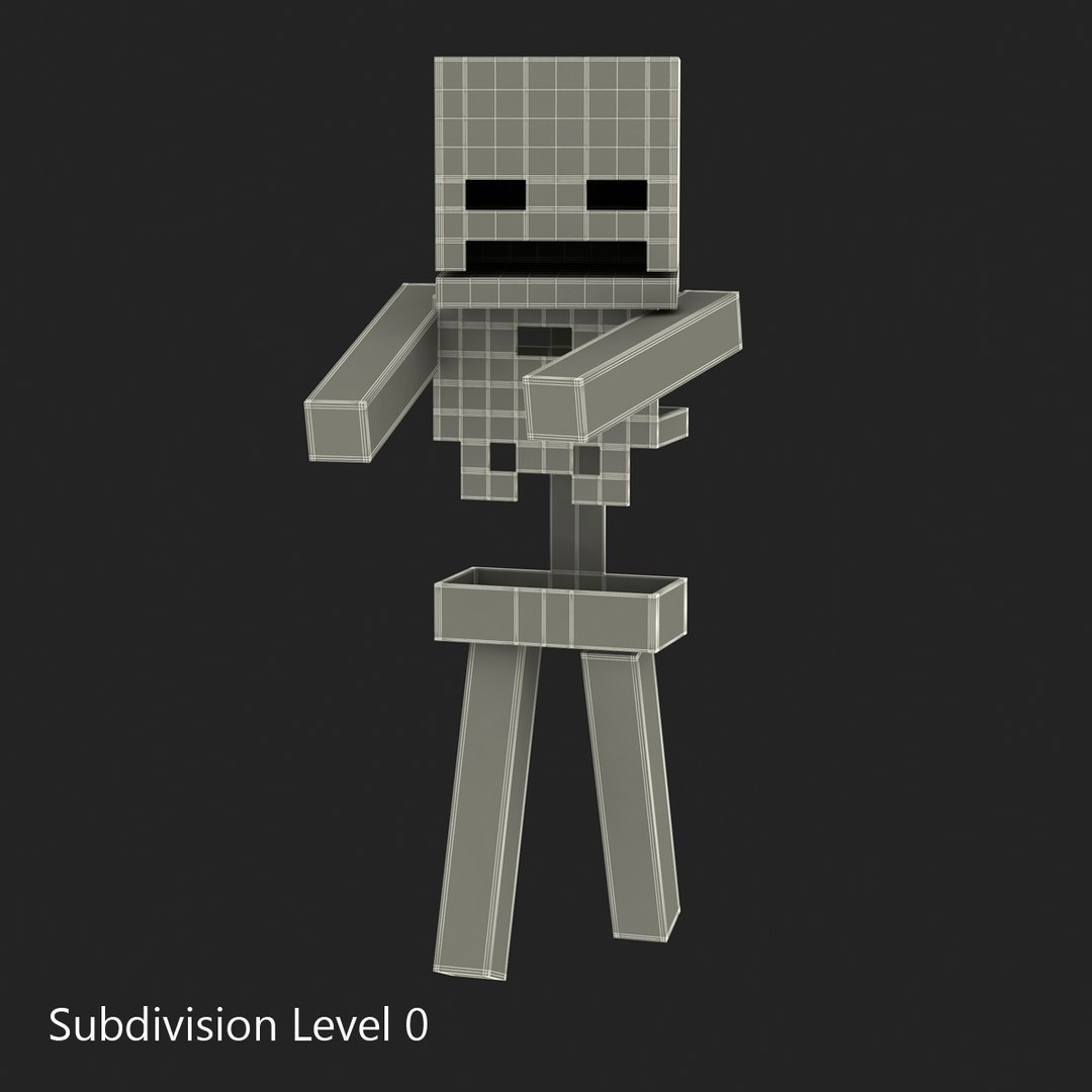 3D model minecraft skeleton rigged modo - TurboSquid 1537617