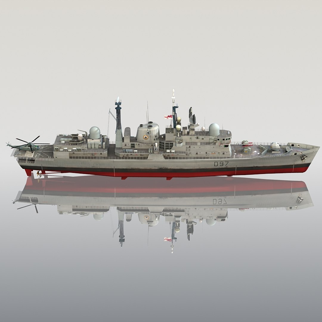 hms edinburgh d97 type 3d model