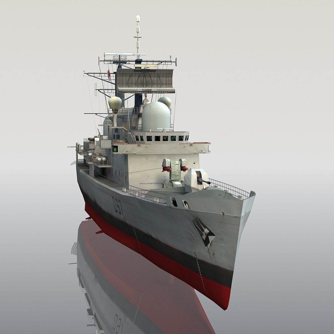 hms edinburgh d97 type 3d model
