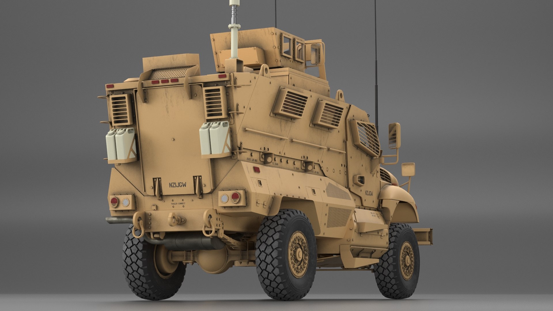 3D MaxxPro Armored Fighting Vehicle Rigged for Cinema 4D model ...