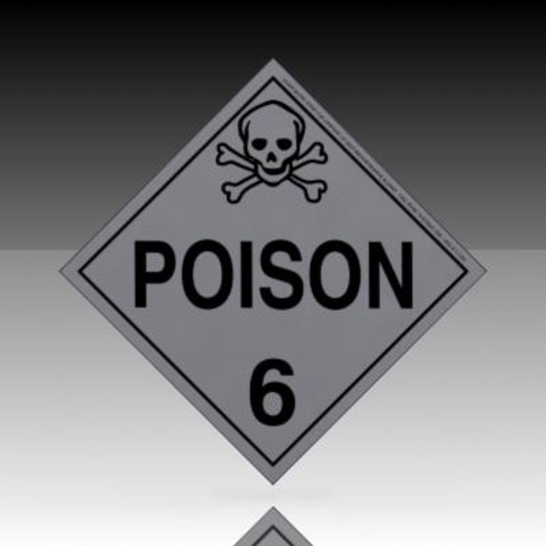 3ds max poison placard sign