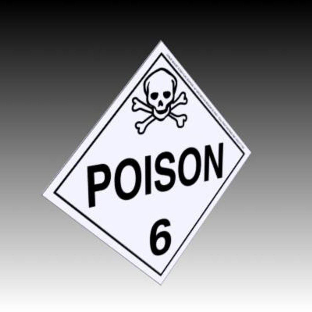 3ds max poison placard sign