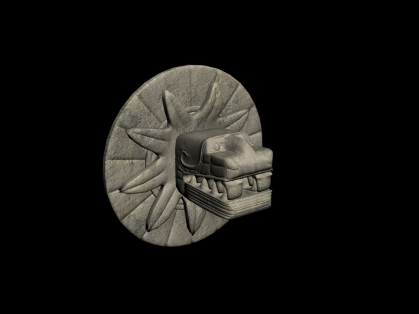 Precolumbian Quetzalcoatl Head Quetzal 3d Model