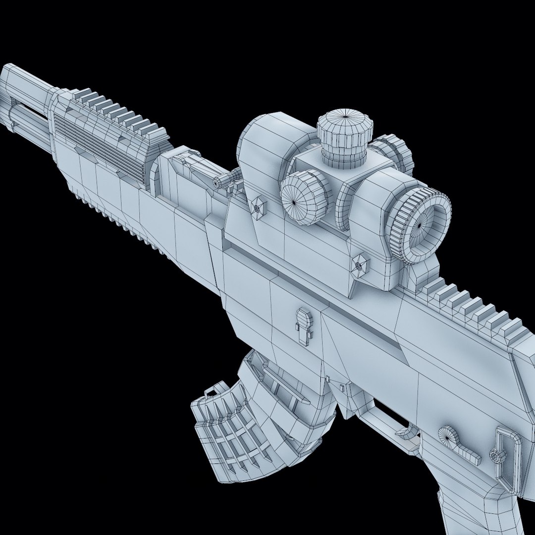 3d Model Rifle Gun
