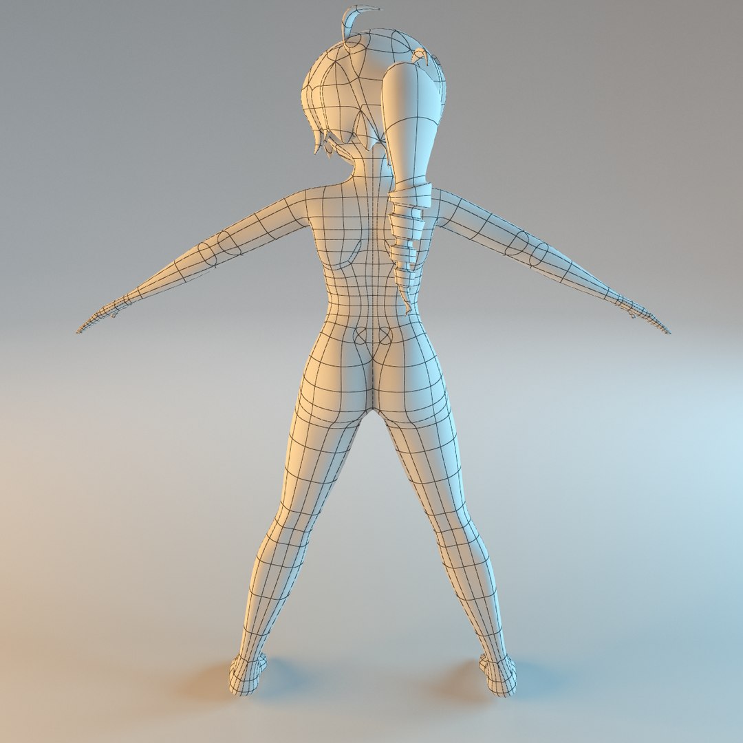 3d Zone Tan Character Rigged Model