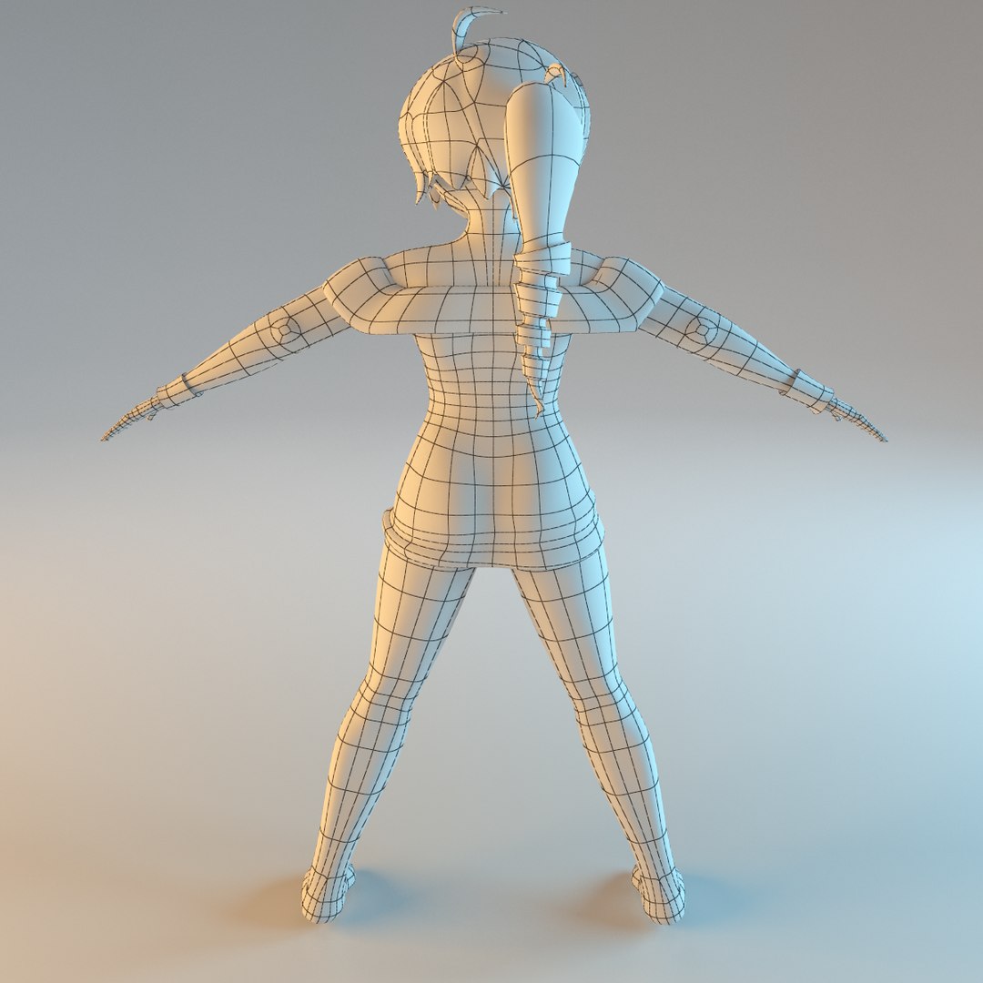 3d Zone Tan Character Rigged Model