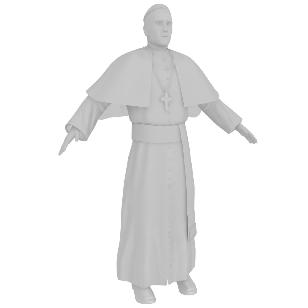 3D Catholic Priest Model - TurboSquid 1280242