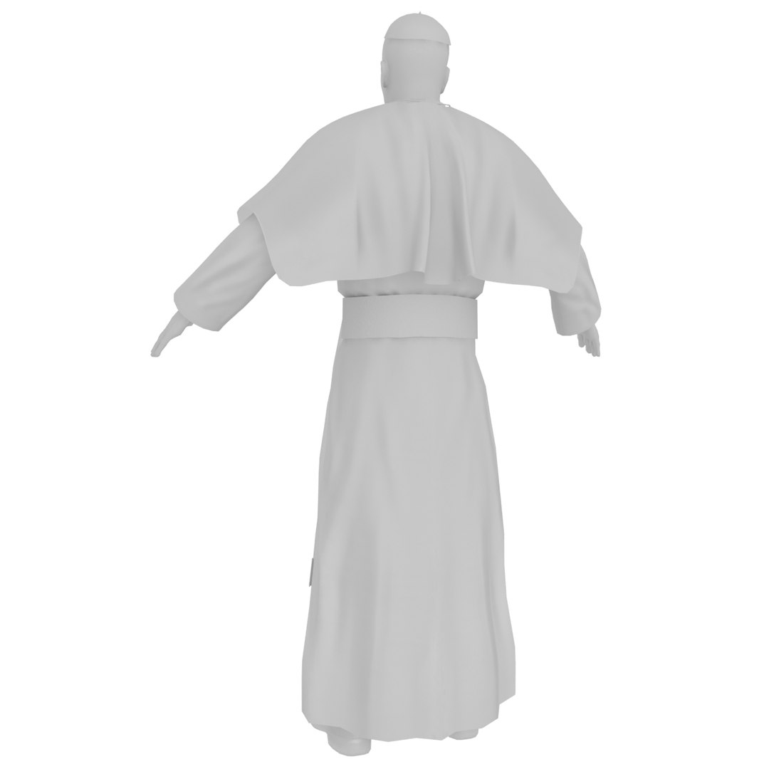 3D catholic priest model - TurboSquid 1280242