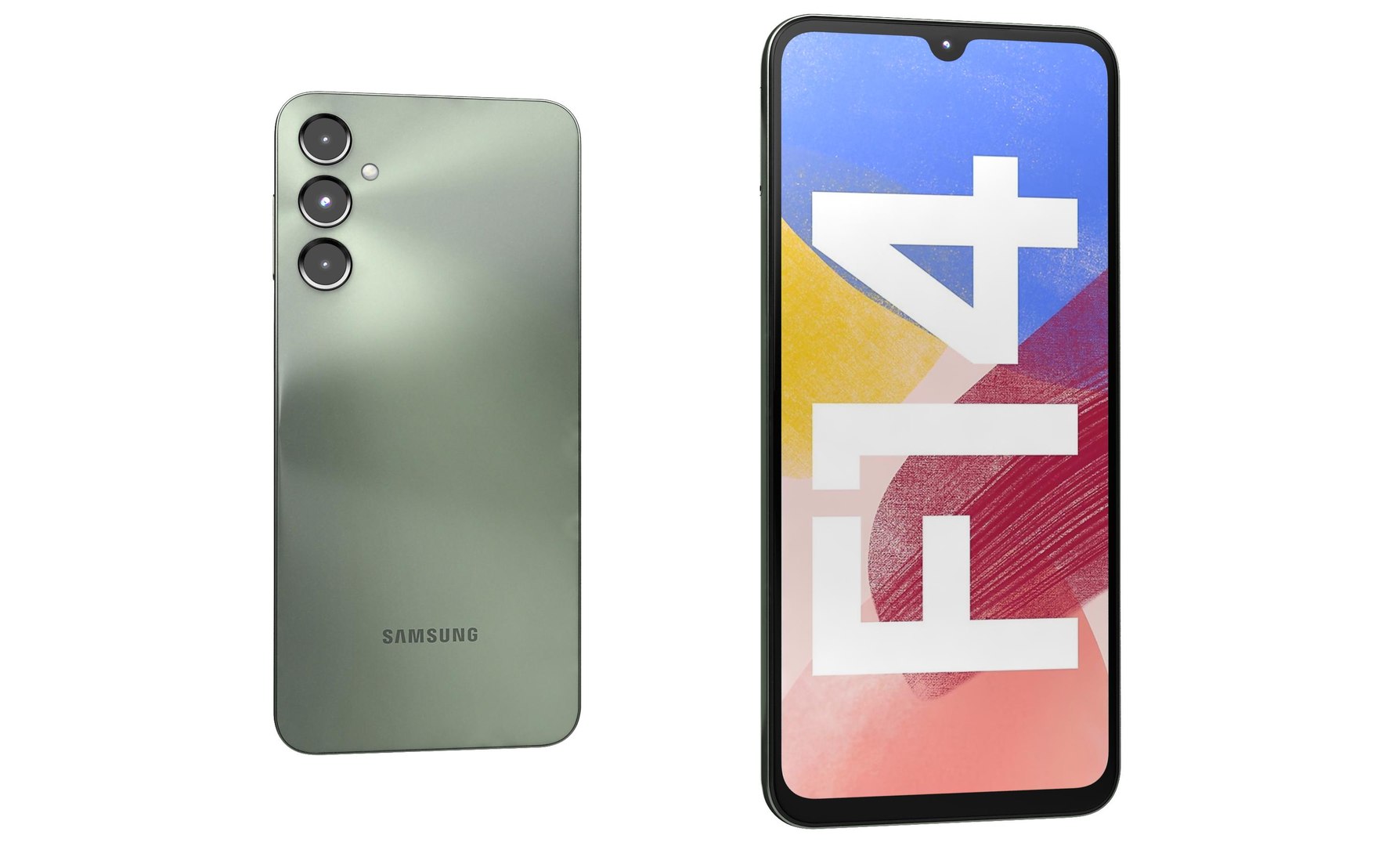 Samsung Galaxy F14 4G Green And Silver 3D - TurboSquid 2277282
