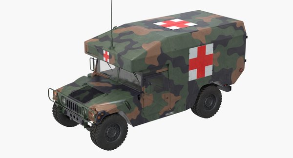 구급차 군용 차량 HMMWV m997 Rigged Camo 3D 모델 - TurboSquid 1104367