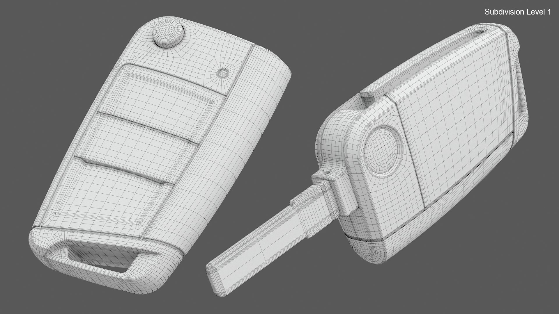 Car Key 02 Volkswagen model - TurboSquid 2103459