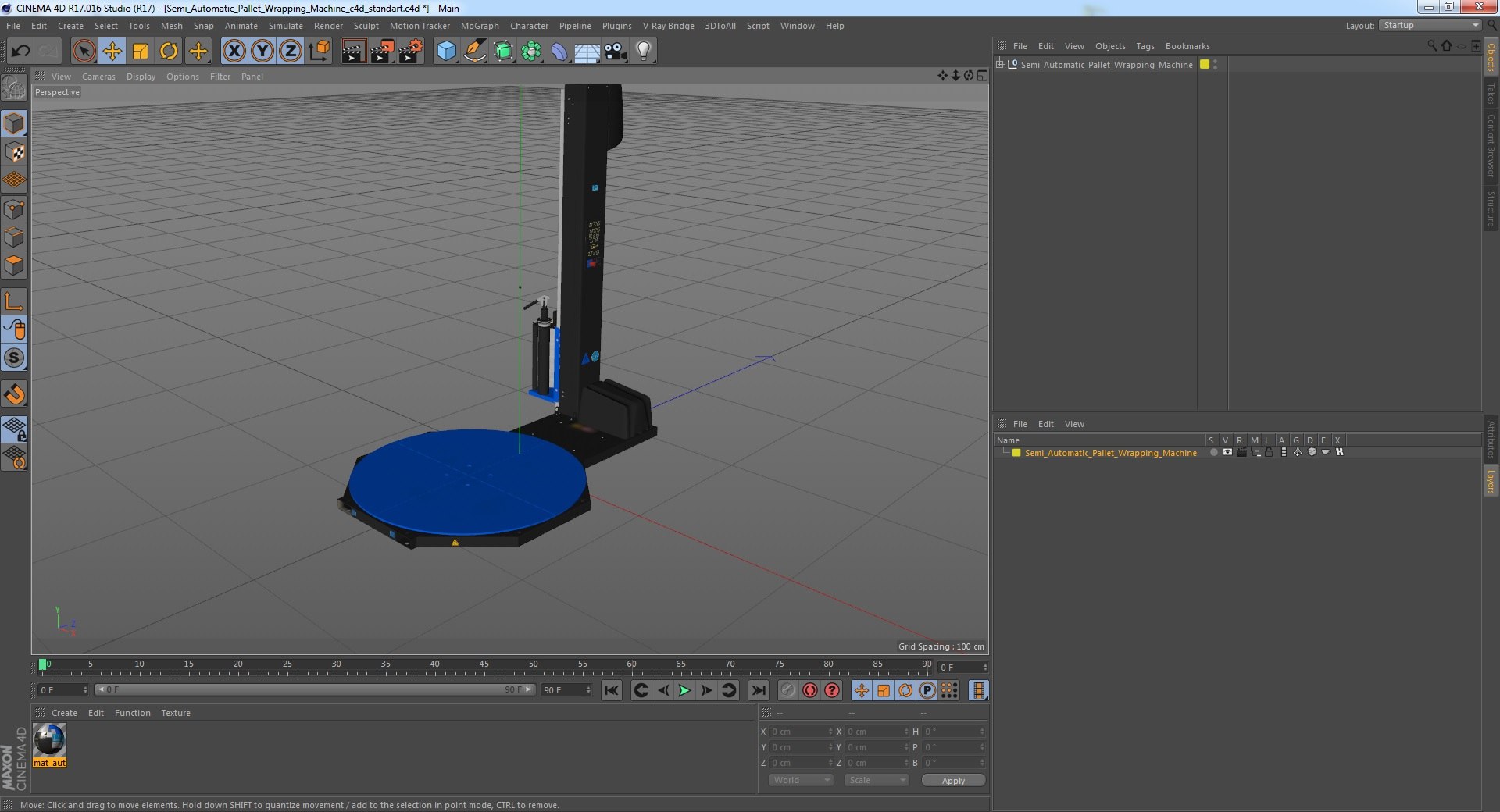 Semi automatic pallet wrapping 3D model - TurboSquid 1658016