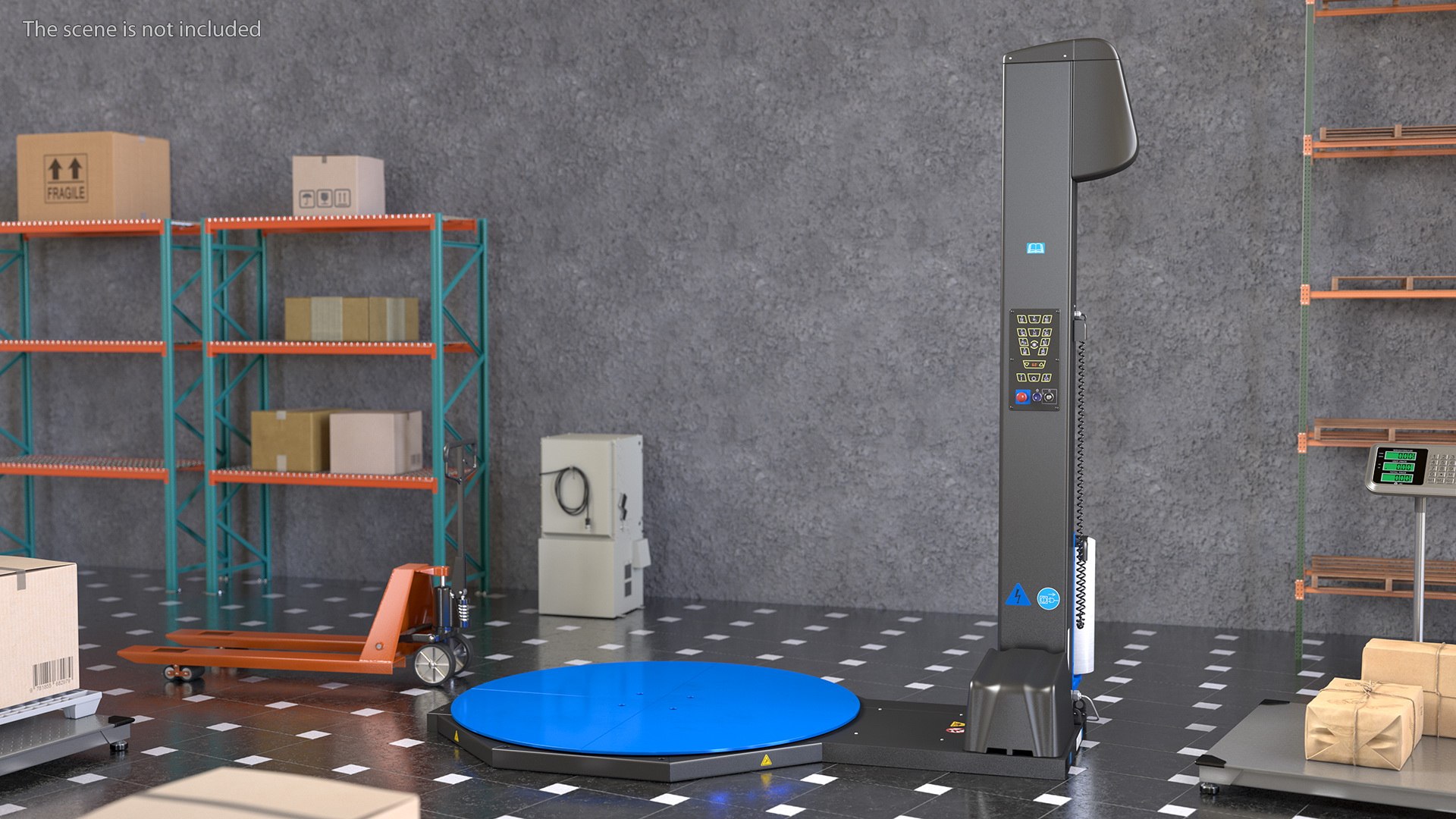 Semi Automatic Pallet Wrapping 3D Model - TurboSquid 1658016