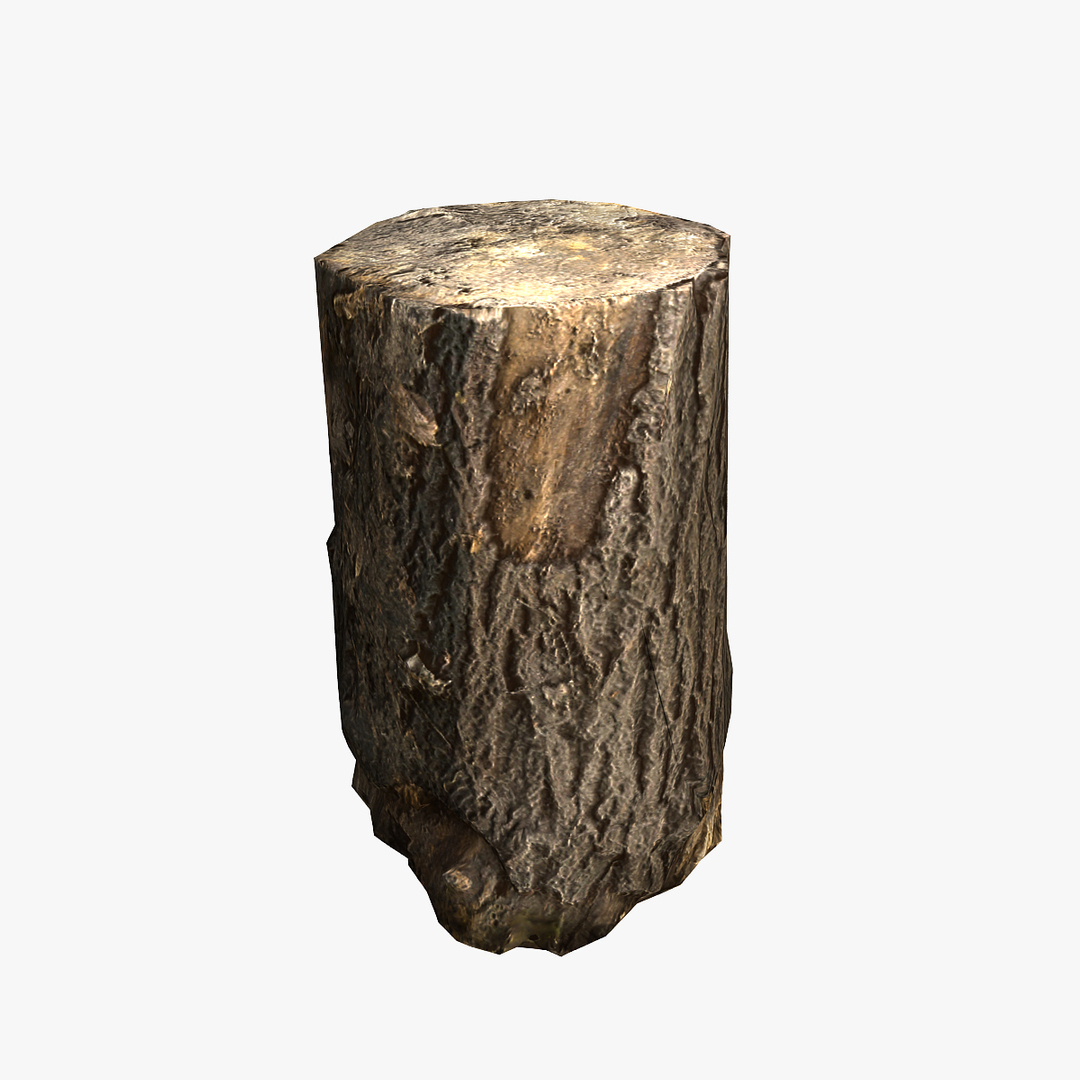 3d wood log model