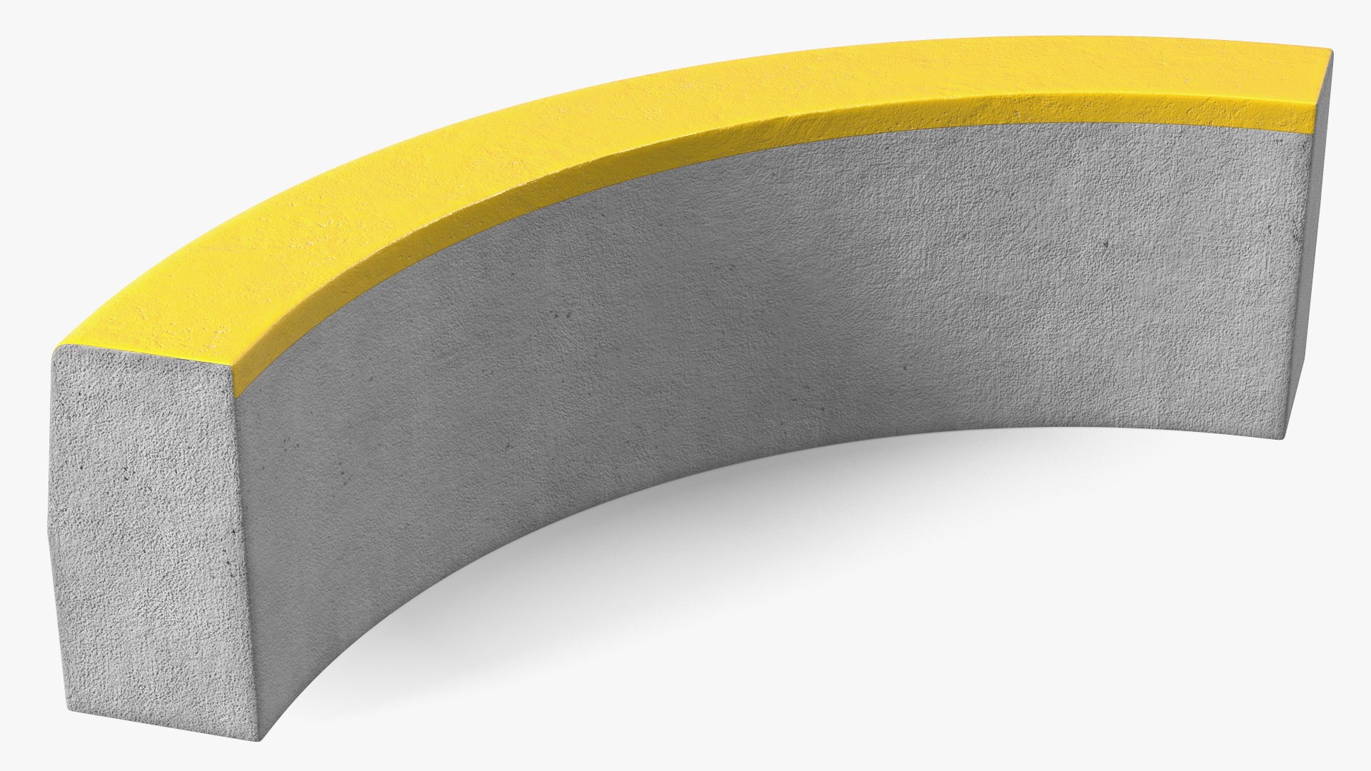 3D model Yellow Curb Rounded - TurboSquid 2028416