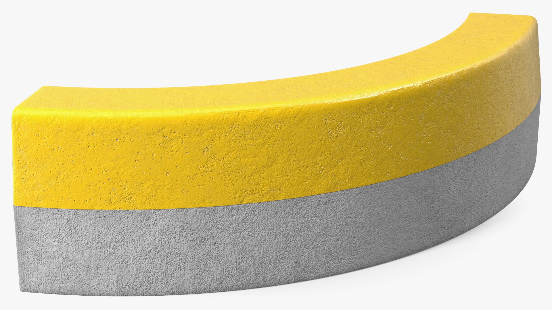 3D model Yellow Curb Rounded - TurboSquid 2028416