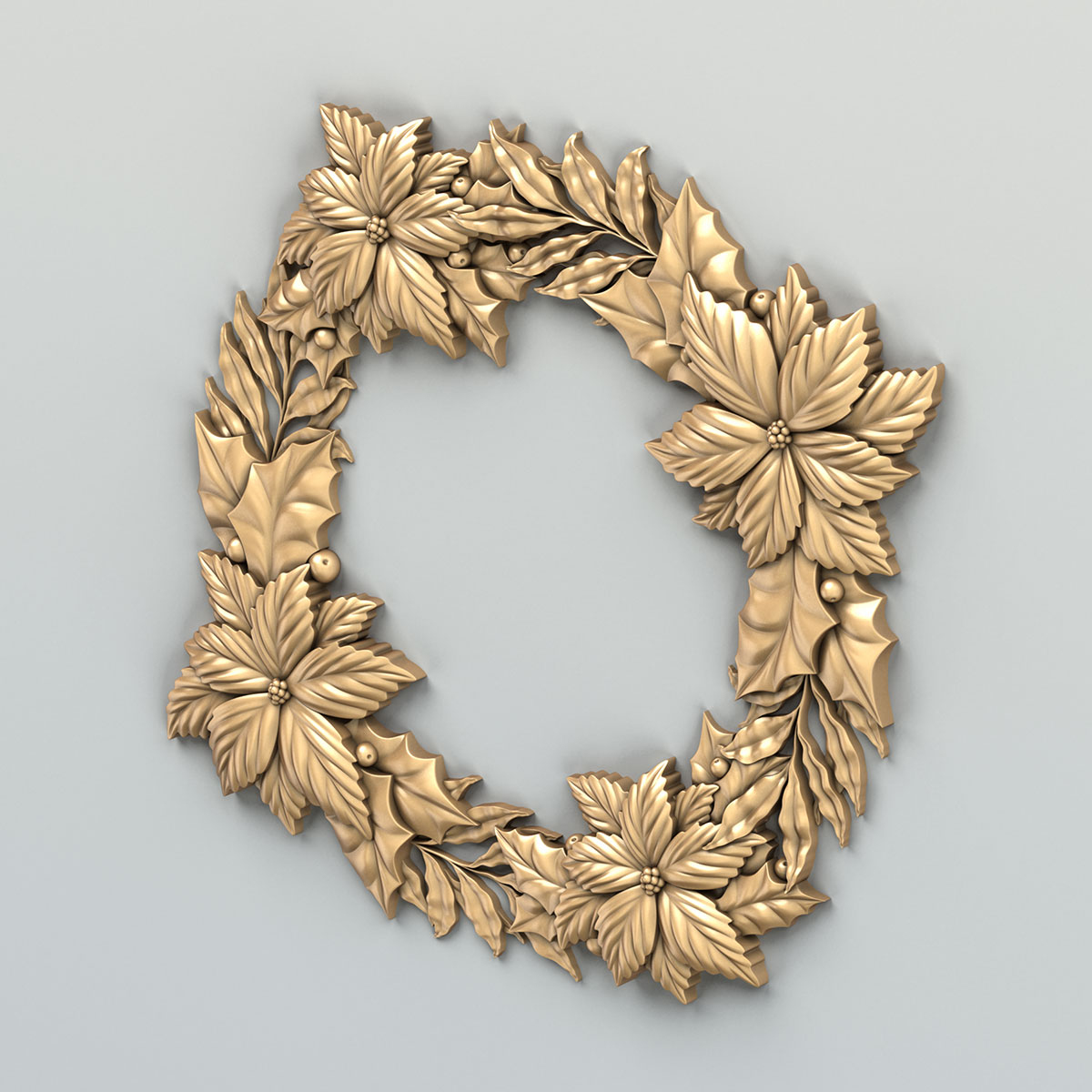 3D cnc decorative wreath model - TurboSquid 1655877