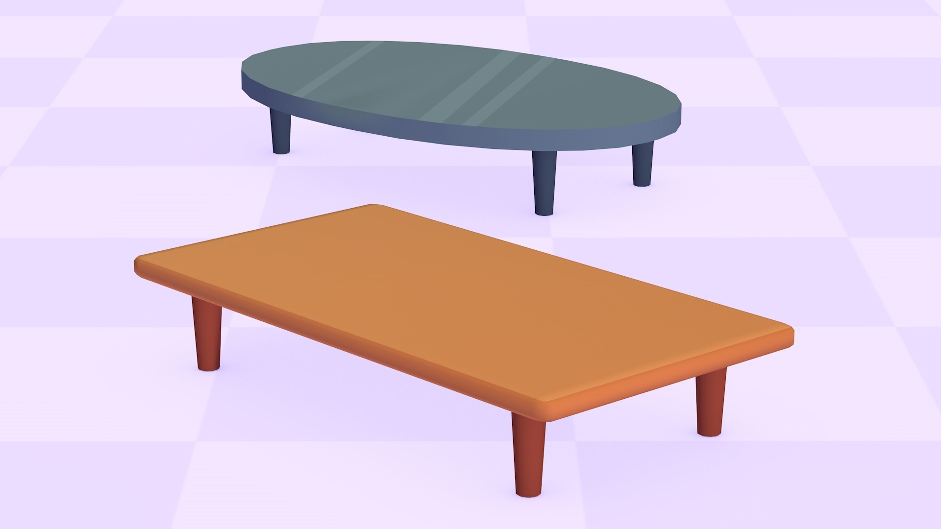 3D Model Low Poly - Meeting Tables - TurboSquid 2328711