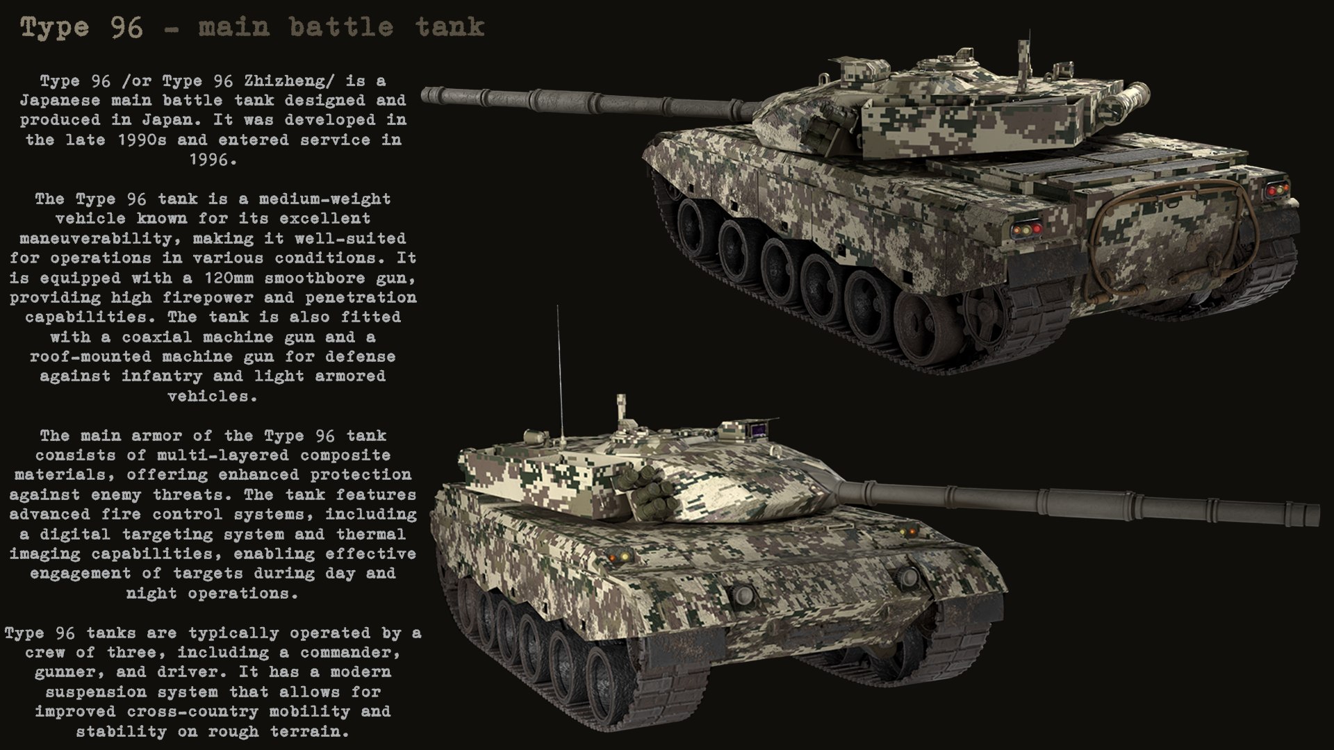 3D Type 96 TANK Model - TurboSquid 2083236