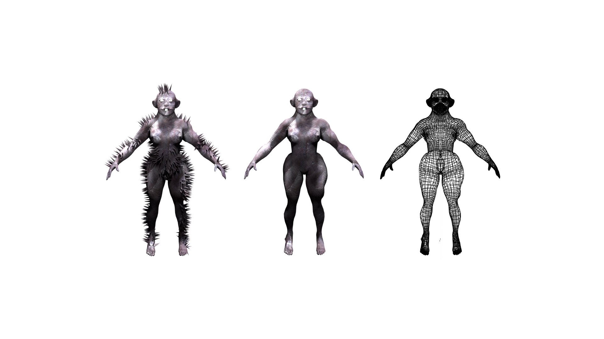 3D Criture Spooky Creature Different Model - TurboSquid 1545691