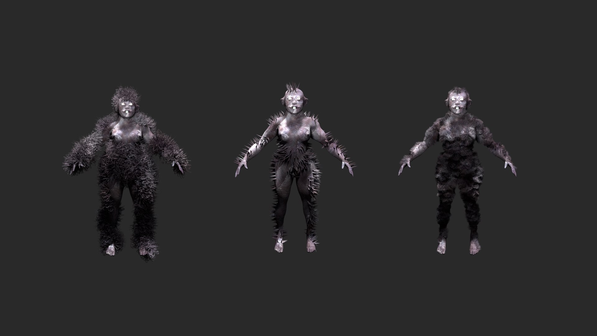 3D Criture Spooky Creature Different Model - TurboSquid 1545691