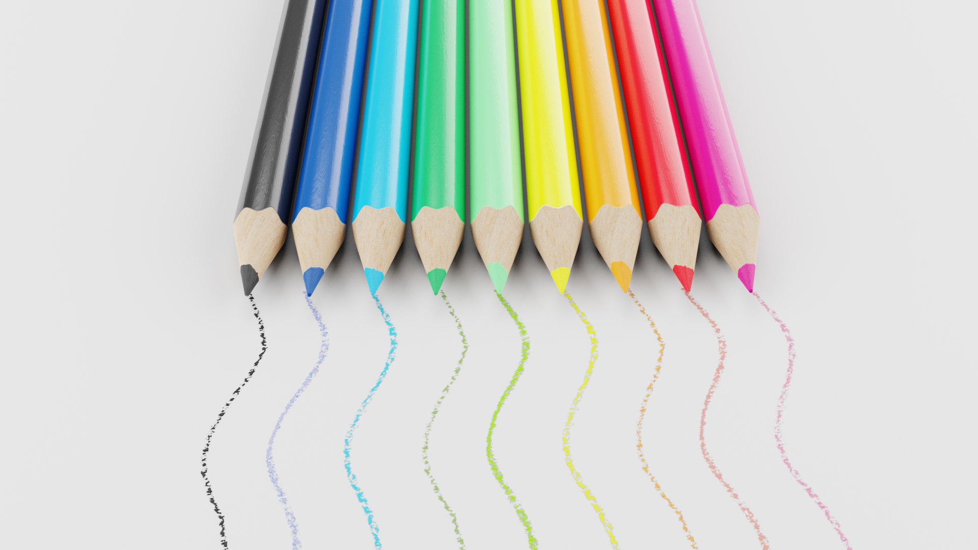 3D Colored Pencils Model - TurboSquid 1653557