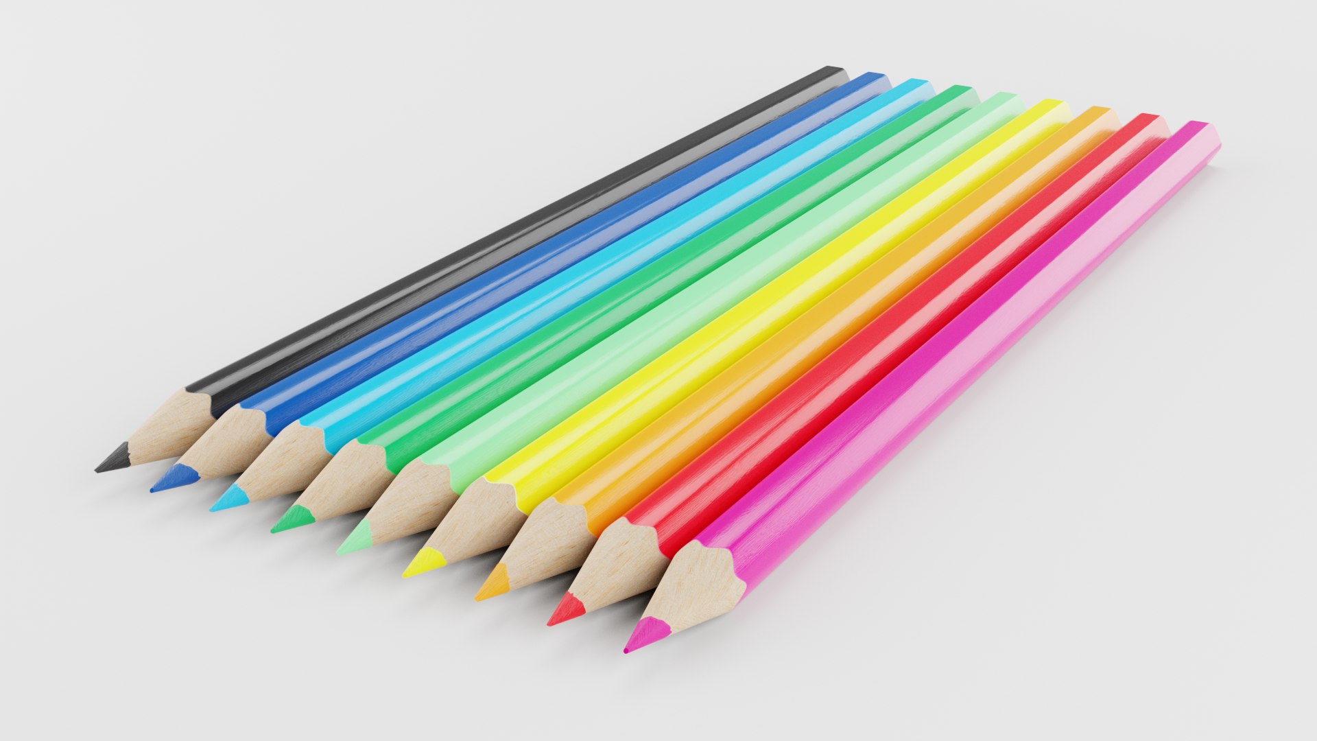 3D Colored Pencils Model - TurboSquid 1653557