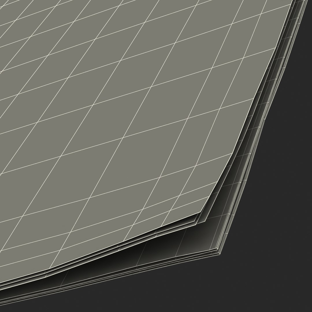 3d trail folded mapped model