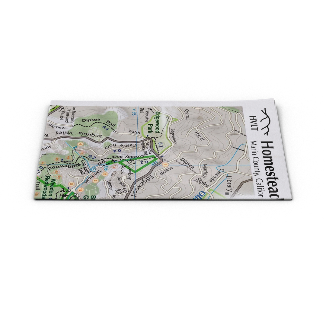 3d Trail Folded Mapped Model