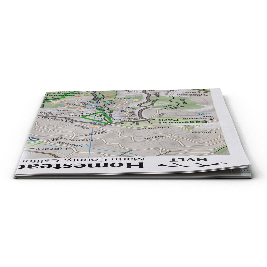 3d Trail Folded Mapped Model
