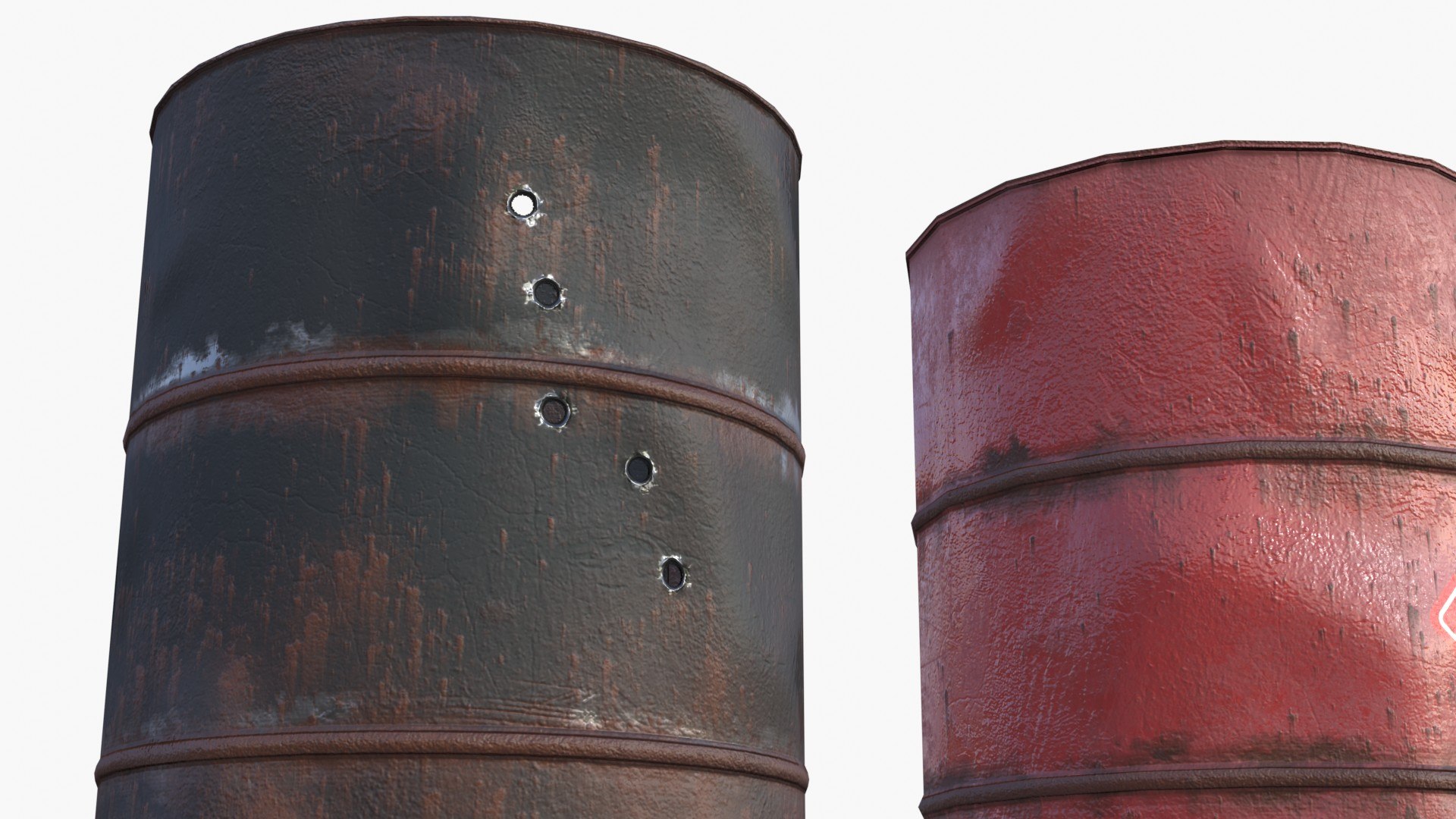 3D Metallic Barrels Asset Industrial Model - TurboSquid 1470612