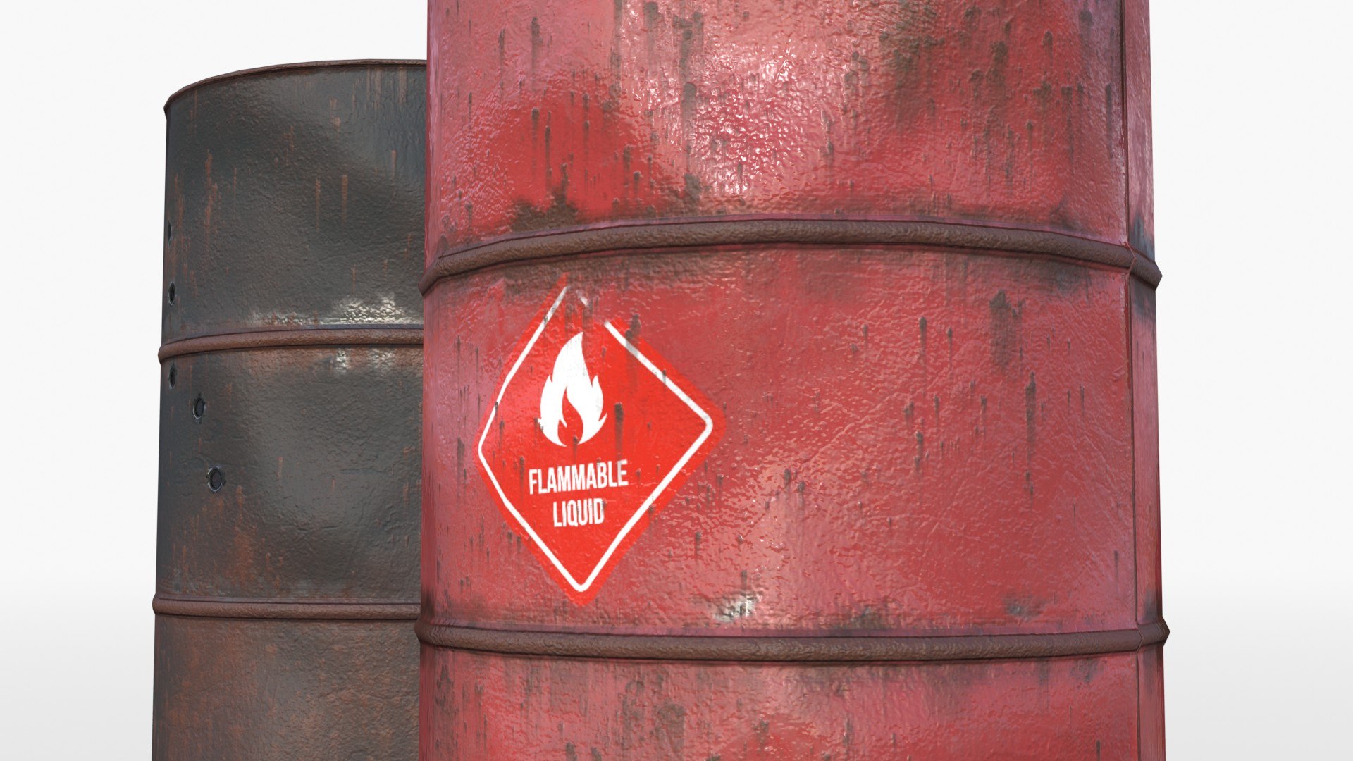 3D Metallic Barrels Asset Industrial Model - TurboSquid 1470612